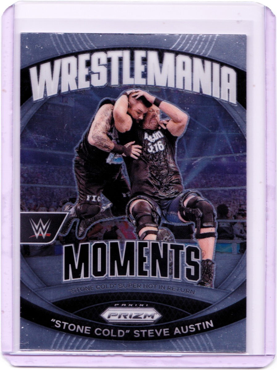 2024 Panini Prizm WWE - WrestleMania Moments #25 "Stone Cold" Steve Au ...