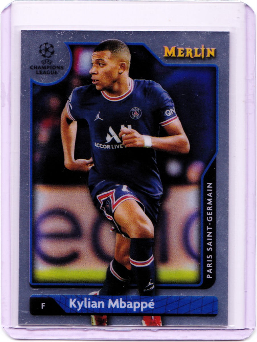 2021-22 Topps Merlin Collection Chrome UCL #100 Kylian Mbappé ...
