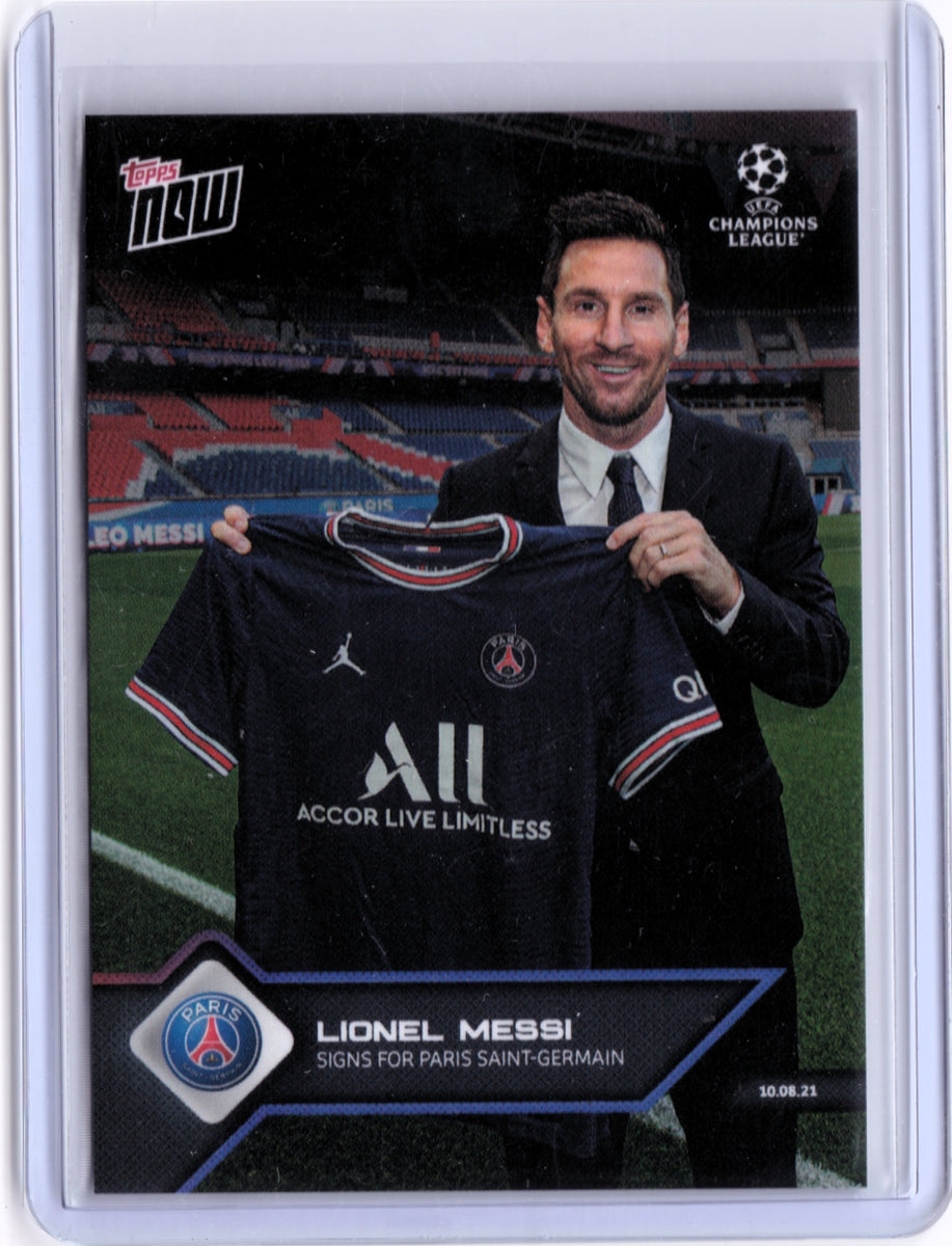 2021-22 Topps Now UCL #012 New Signings - Lionel Messi – topplaysportscards