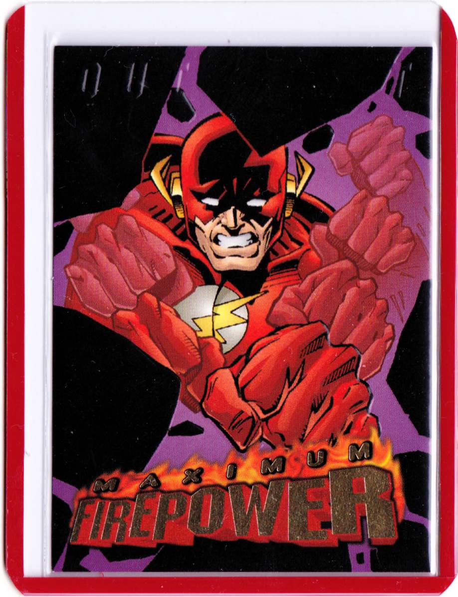 1996 Fleer DC Outburst: Firepower - Maximum Firepower #13 Flash Breaks ...